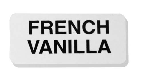 VE1291K - LABEL, FRENCH VANILLA, DECAL, FOR RMI | Vendors Exchange Int