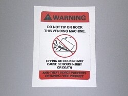 VE3210 - WARNING LABEL, DO NOT TIP | VE Solutions