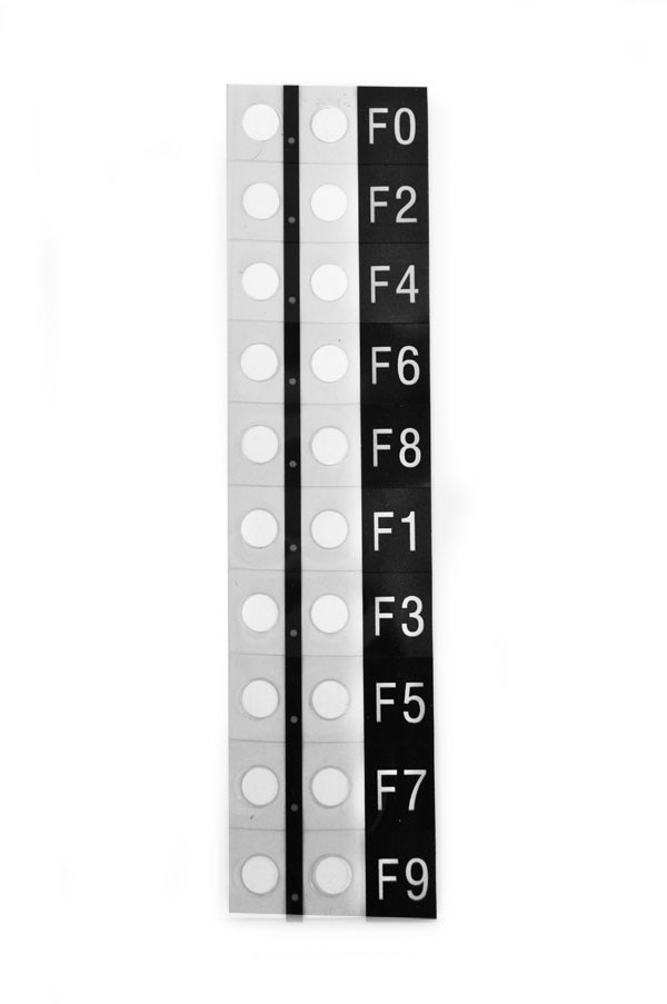 Selection Labels, F0-F9, 147 THRU168 | VE Solutions